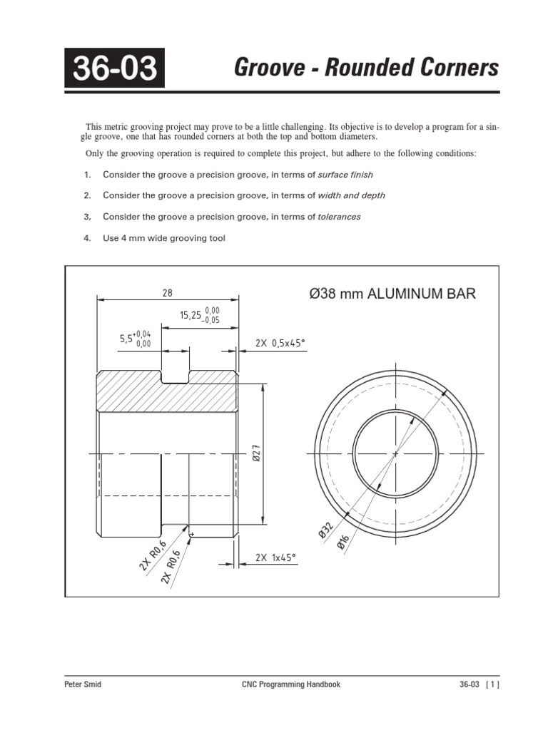 Groove - Rounded Corners: Ø38 MM Aluminum Bar | PDF