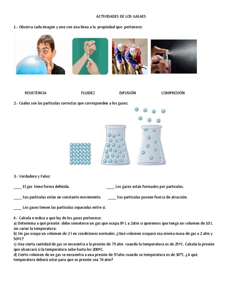 Gases y Sus Propiedades | PDF | Gases | Temperatura