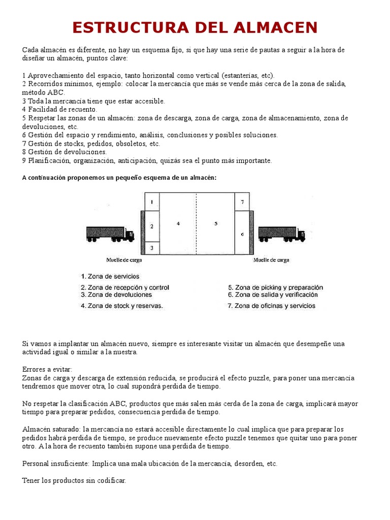 Estructura y diseño de almacenes | PDF | Almacén | Bienes