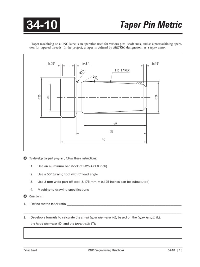 34-10 Taper Pin Metric | PDF