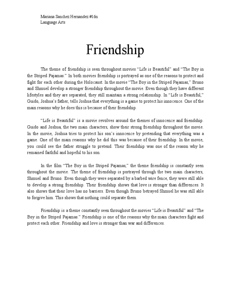 Friendship Summary | PDF