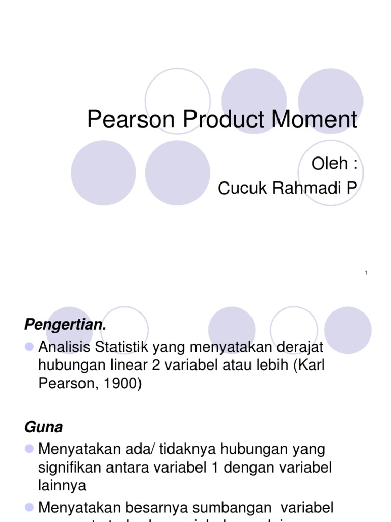 Pearson Product Moment | PDF