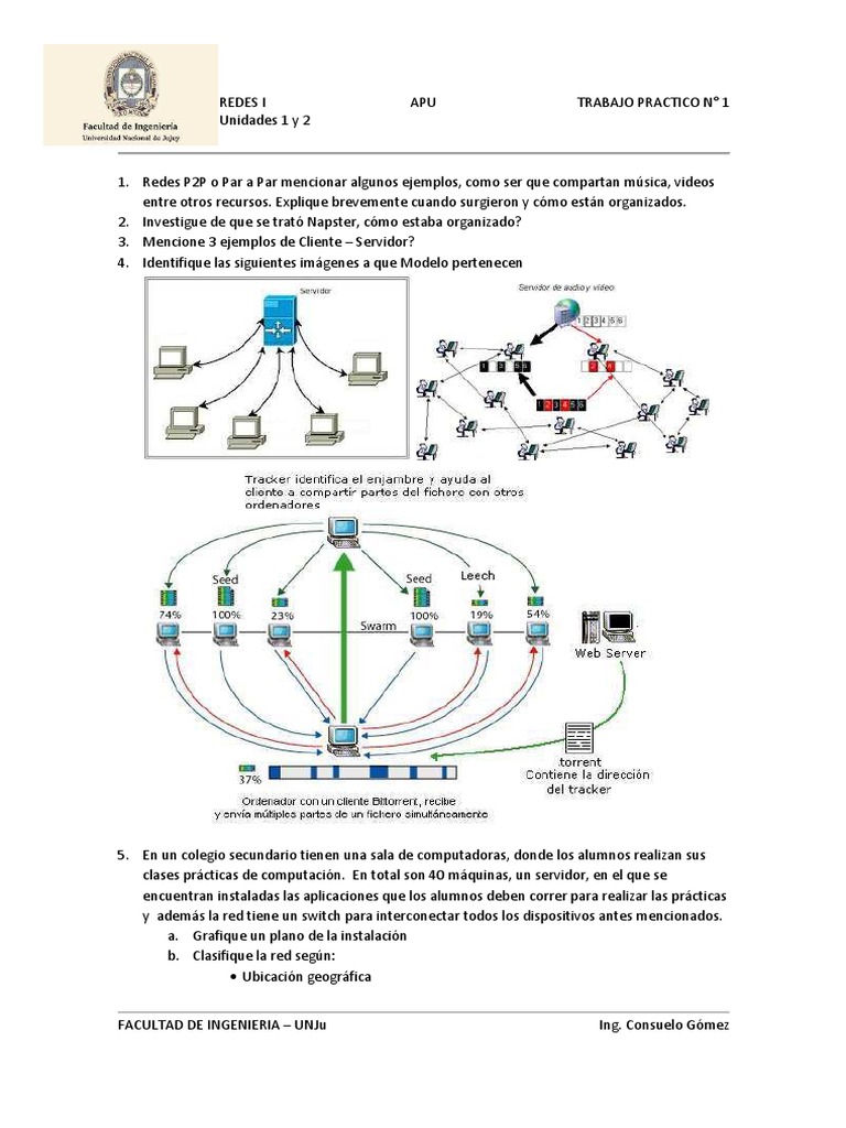 Practica Redes I | PDF | De igual a igual | Red de computadoras