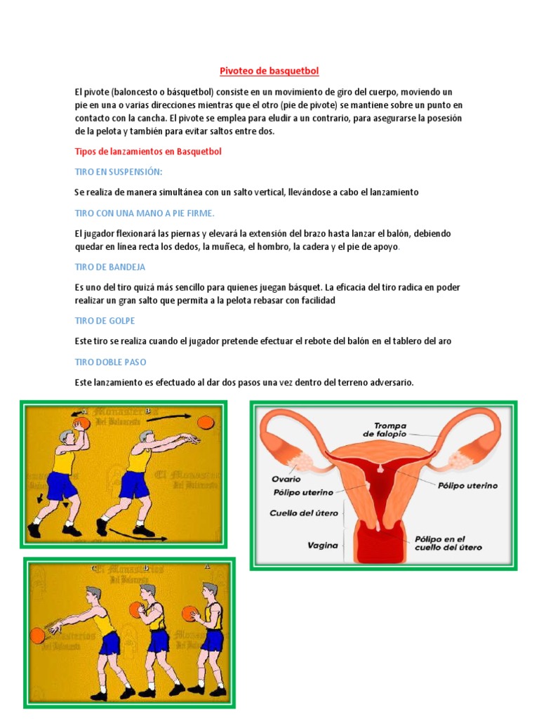 Técnicas de Tiro y Pivoteo en Básquet | PDF