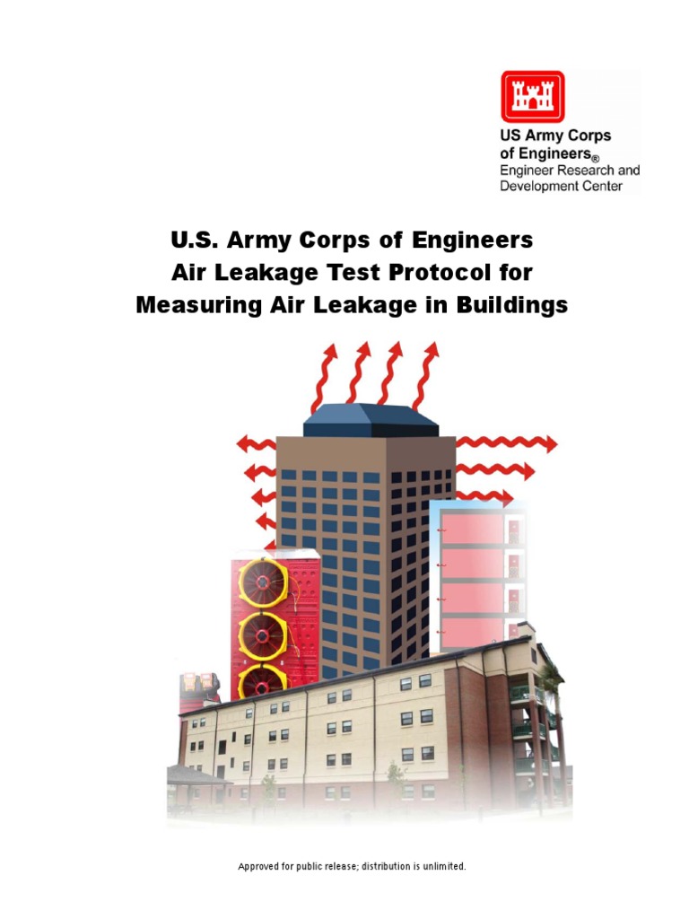 USACE ASTM E 779 Air Leakage Test Protocol | PDF | Thermography | Hvac