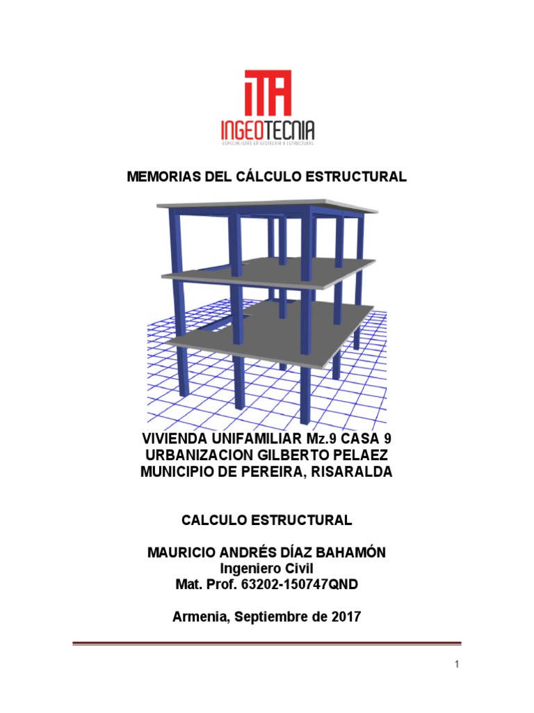 Memorias de Calculo Estructural | PDF | Fundación (Ingeniería) | Hormigón