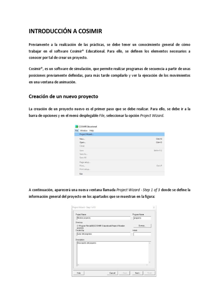 Manual de Cosimir | PDF | Ventana (informática) | Robot