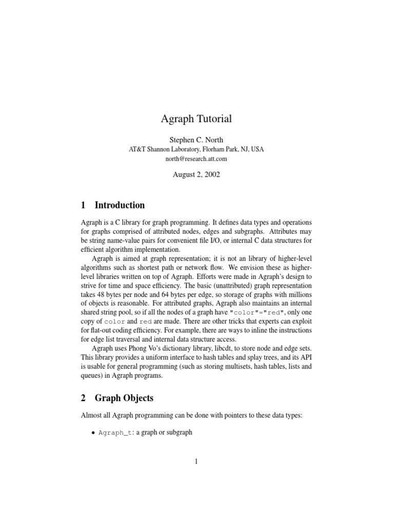 Agraph Tutorial Pdf Pointer Computer Programming Xml