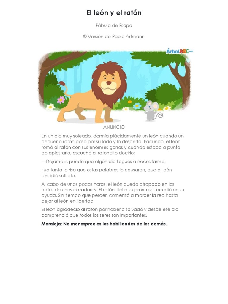 El León y El Ratón | PDF