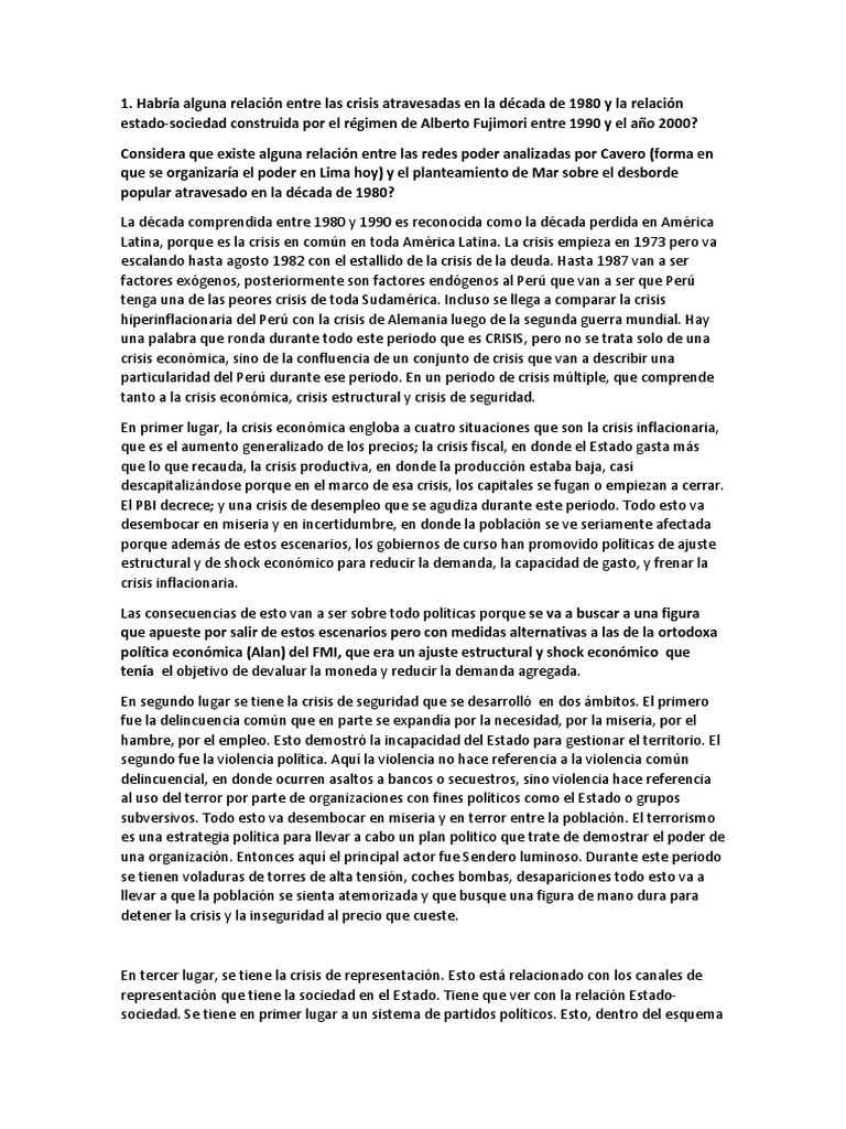 Examen Final RSP | PDF | Neoliberalismo | Autoritarismo