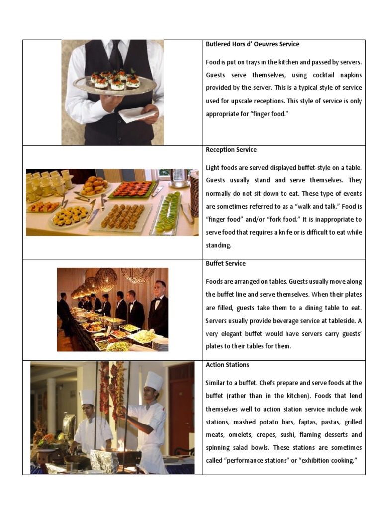 Styles of Service | PDF | Buffet | Home Economics