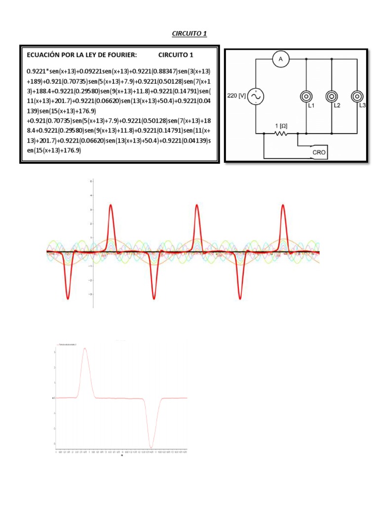 Fourier Equations for Multiple Circuits | PDF