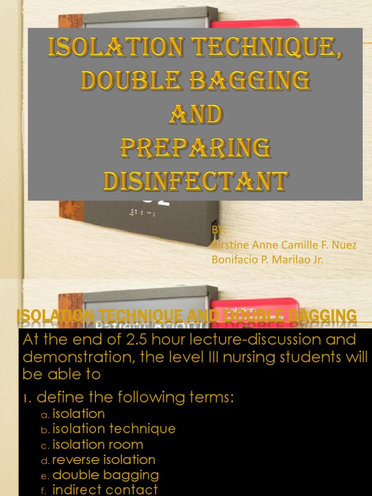 ISOLATION - PPTX Autosaved 1 | PDF | Disinfectant | Infection