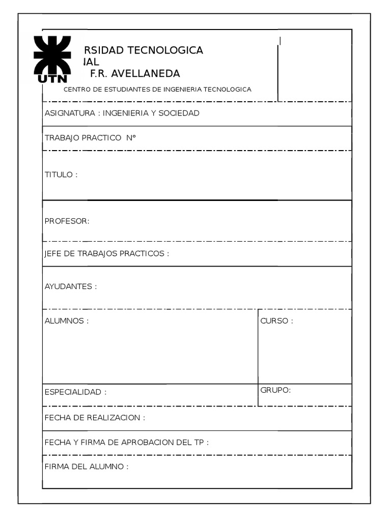 Caratula TP Word | PDF