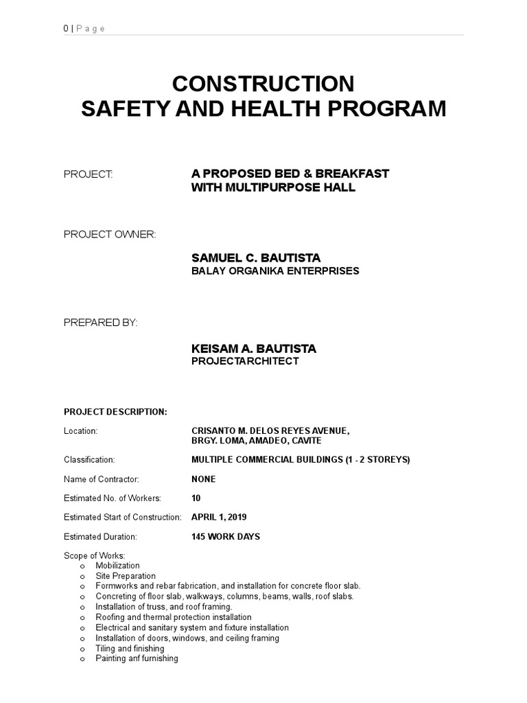 Comprehensive CHSP Template | PDF | Personal Protective Equipment ...