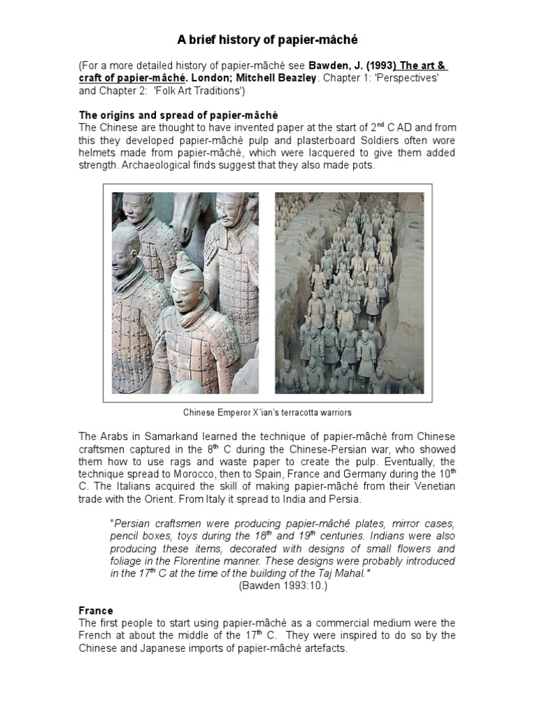 A Brief History of Papier Mache | PDF | Carnival | Art Media