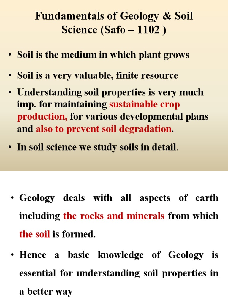 Fundamentals of Geology & Soil Science (Safo - 1102) | PDF | Plate ...
