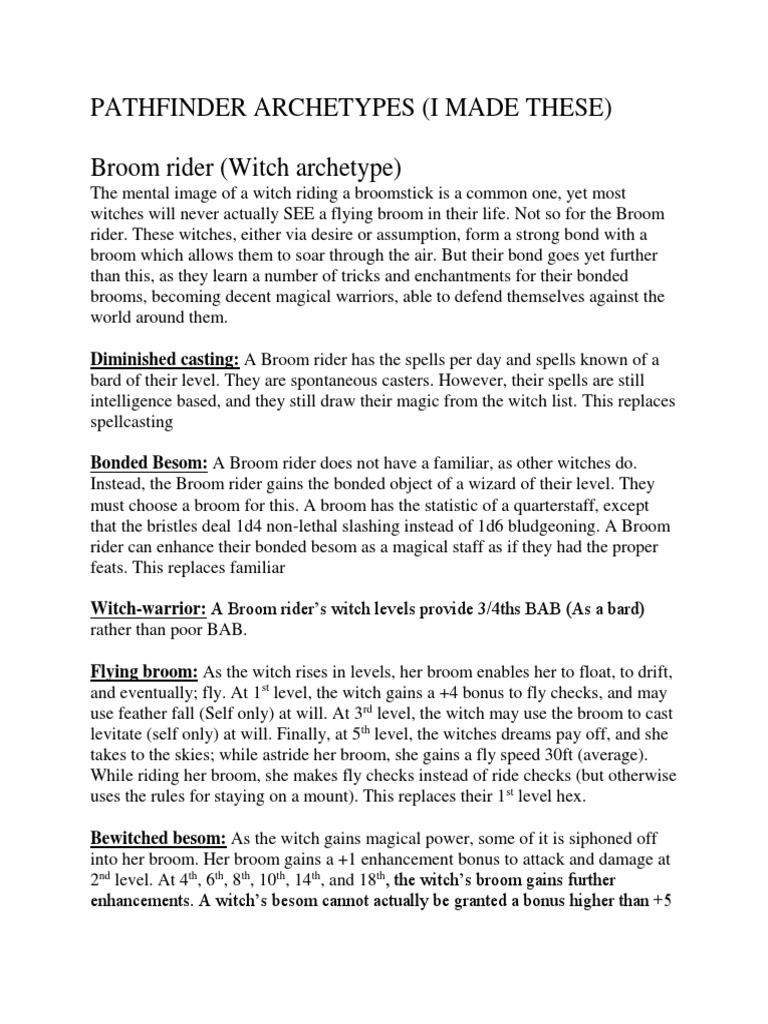 Pathfinder Archetypes | PDF | Magic (Paranormal) | Leisure