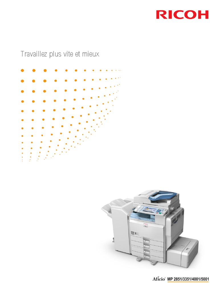 Ricoh MP 2851 Brochure PDF | PDF | Scanner (informatique) | Fax