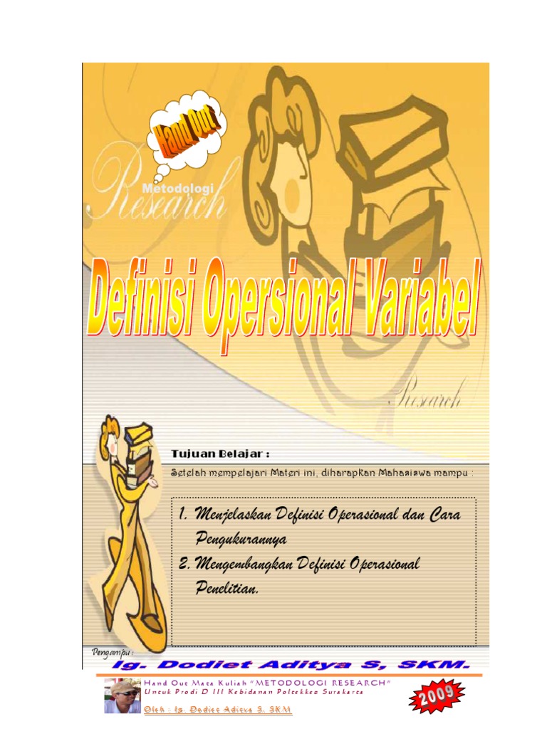 Definisi Operasional Variabel | PDF