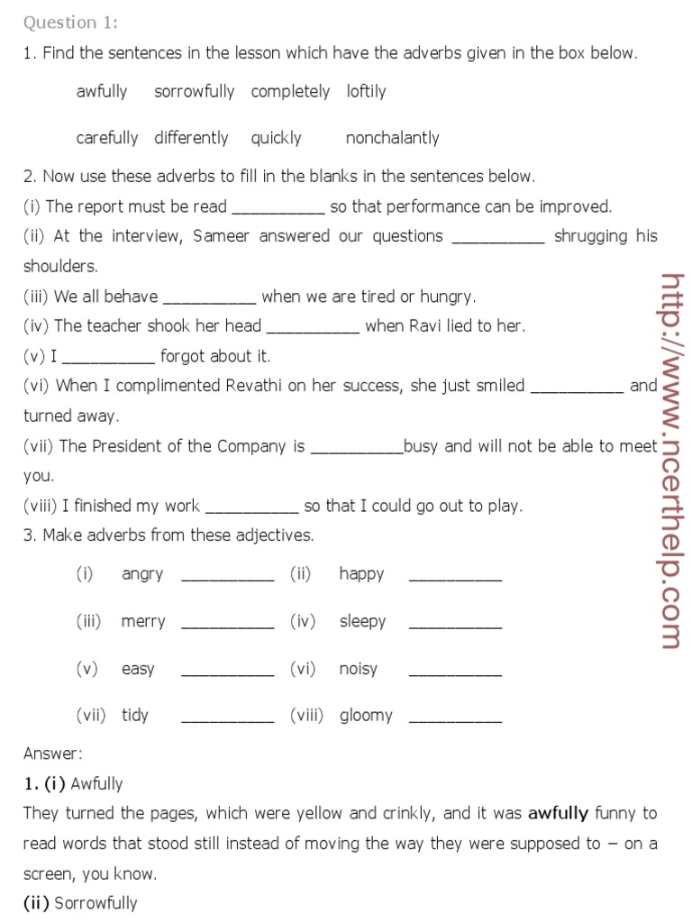 Ncert Solutions For Class 9 English Chapter 1 The Fun They Had | PDF ...