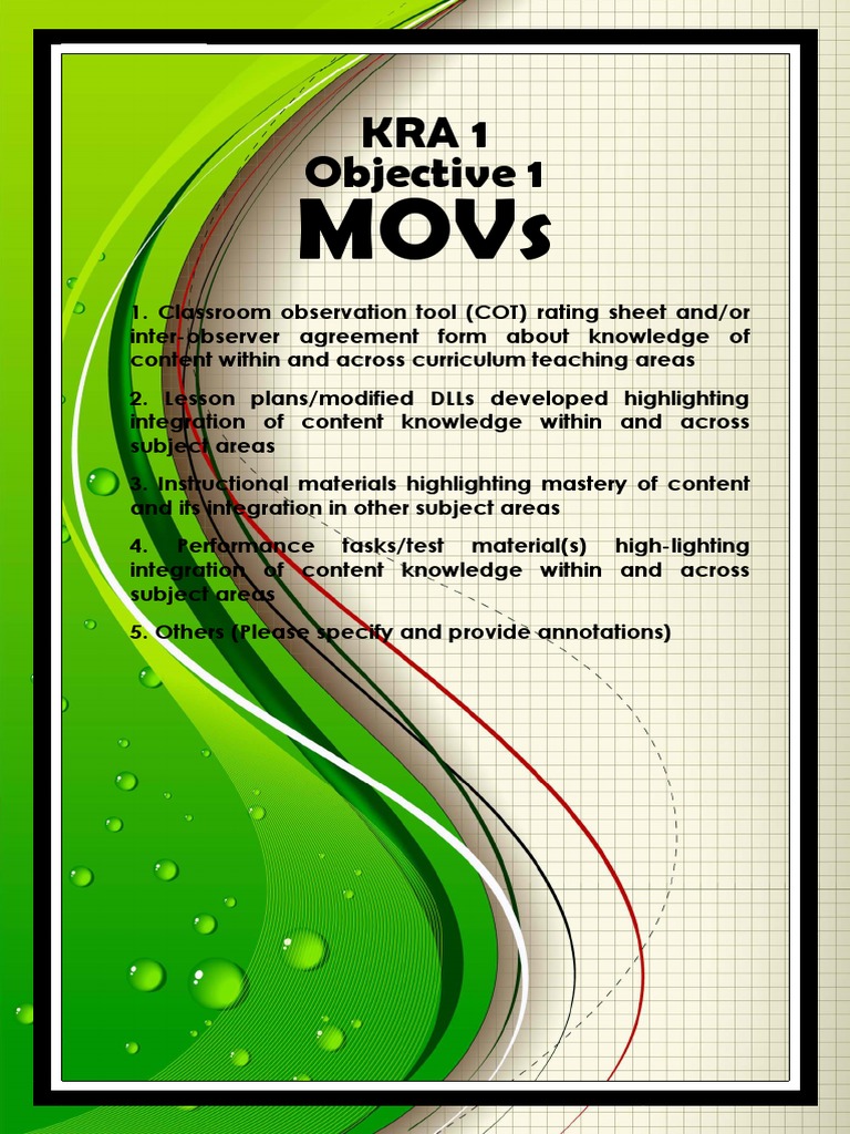 Assessment of Teacher Performance: Key Result Areas, Objectives and ...