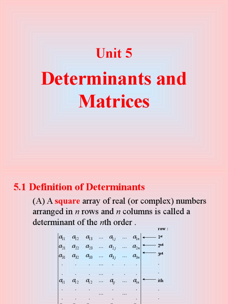Det and Matrices | PDF | Matrix (Mathematics) | Determinant