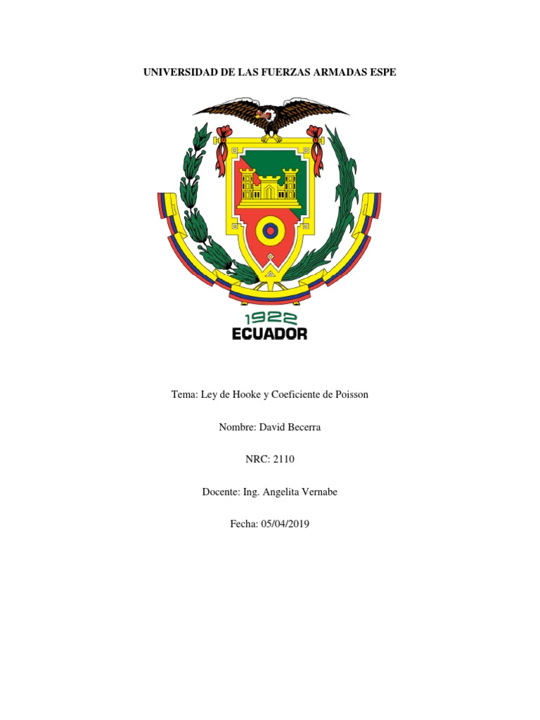 Ley de Hooke - Modulo de Young | PDF | El módulo de Young | Elasticidad ...