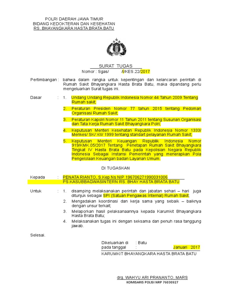 Surat Tugas MBK Alif | PDF