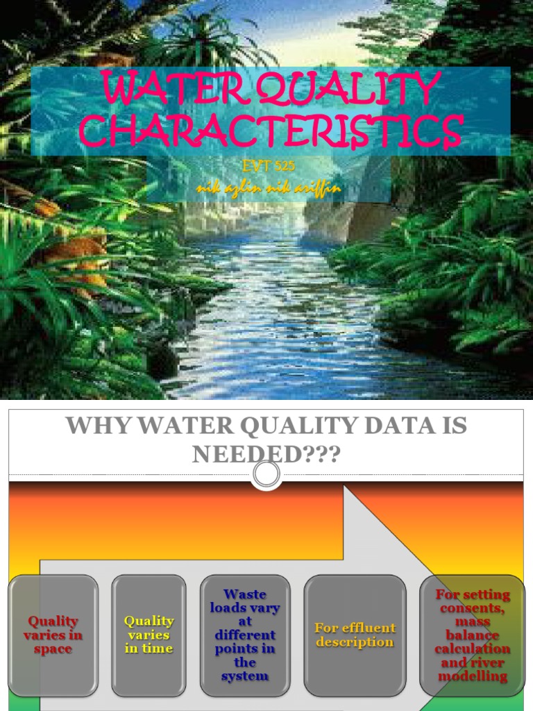 Water Quality Characteristics: Nik Azlin Nik Ariffin | PDF | Total ...