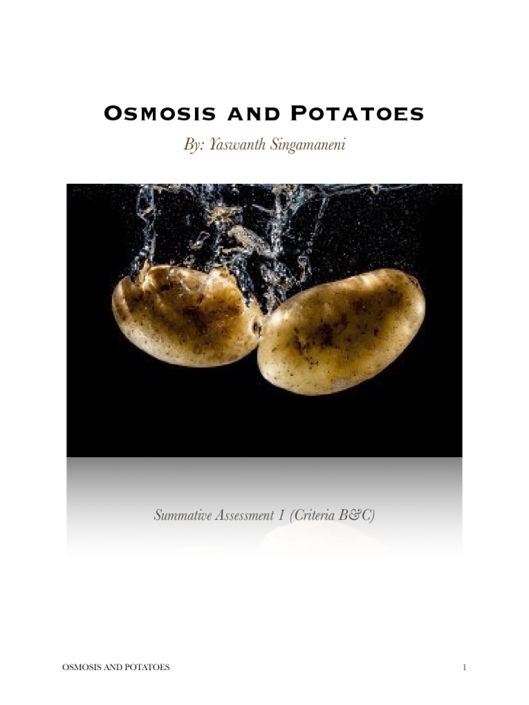 Biology Summative Criteris B & C | PDF | Osmosis | Chemistry