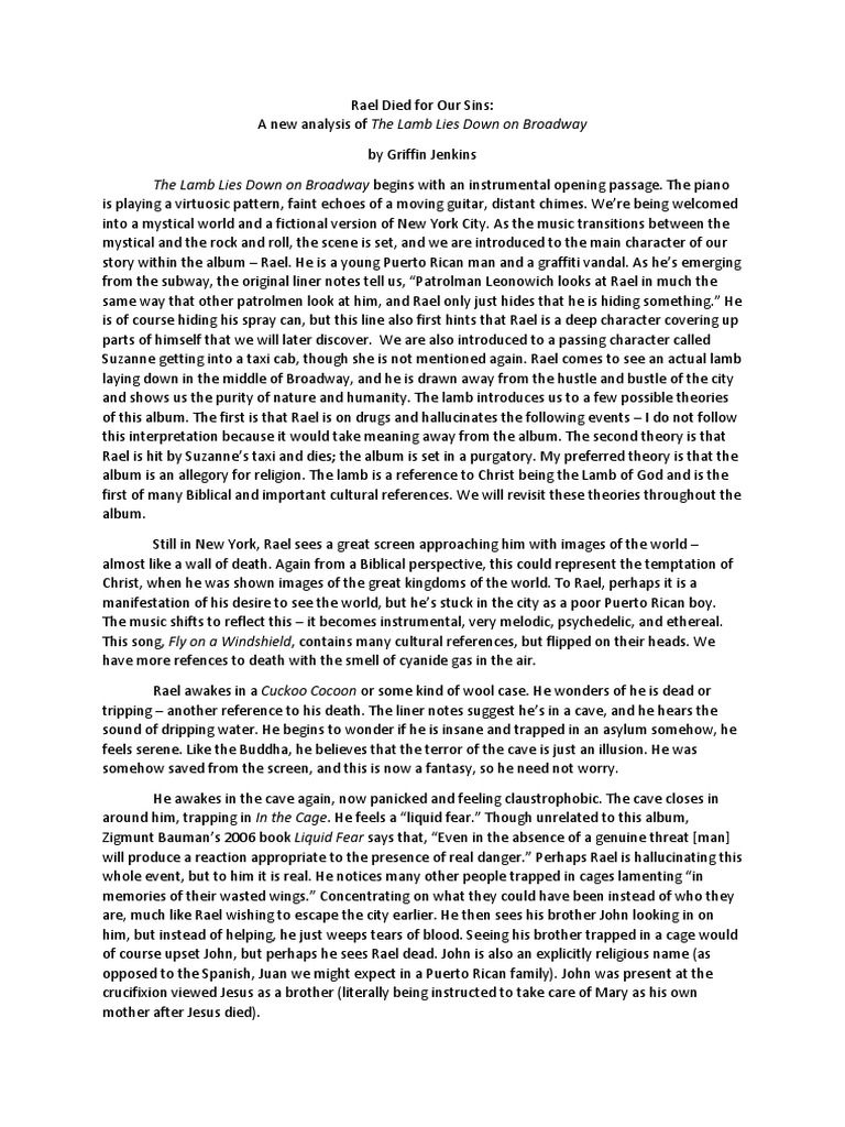 Lamb Lies Down - Elsewhere | PDF | Entertainment (General)