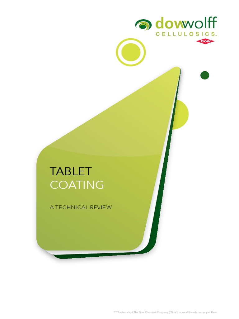 DOW Technical - Tablet - Coating PDF | PDF | Polyethylene Glycol | Solvent
