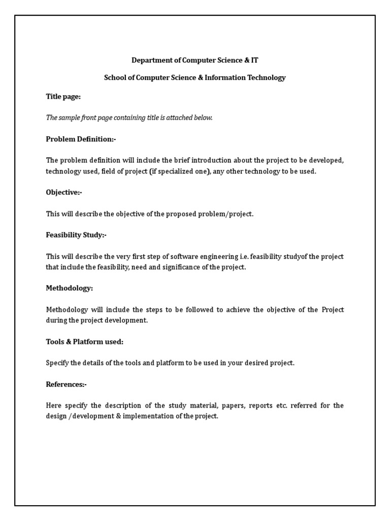 MCA Project Guidelines | PDF | Computing And Information Technology ...