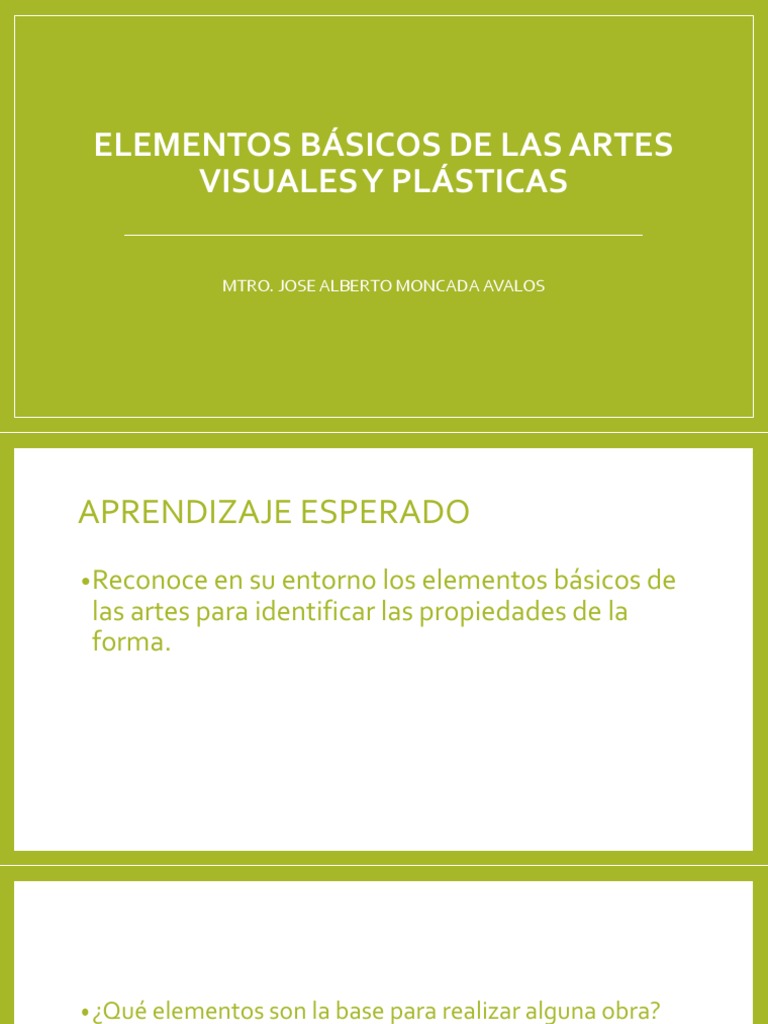Elementos Básicos De Las Artes Visuales Y Plásticas Pdf Color Dibujo