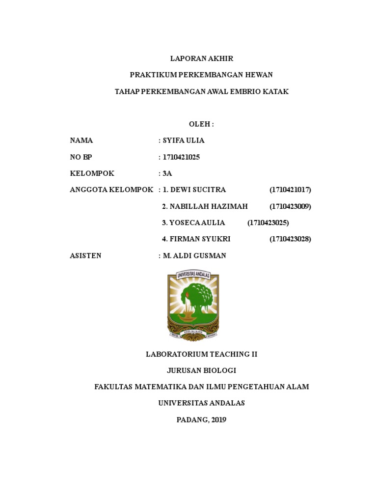 Tahap Awal Perkembangan Embrio Katak | PDF