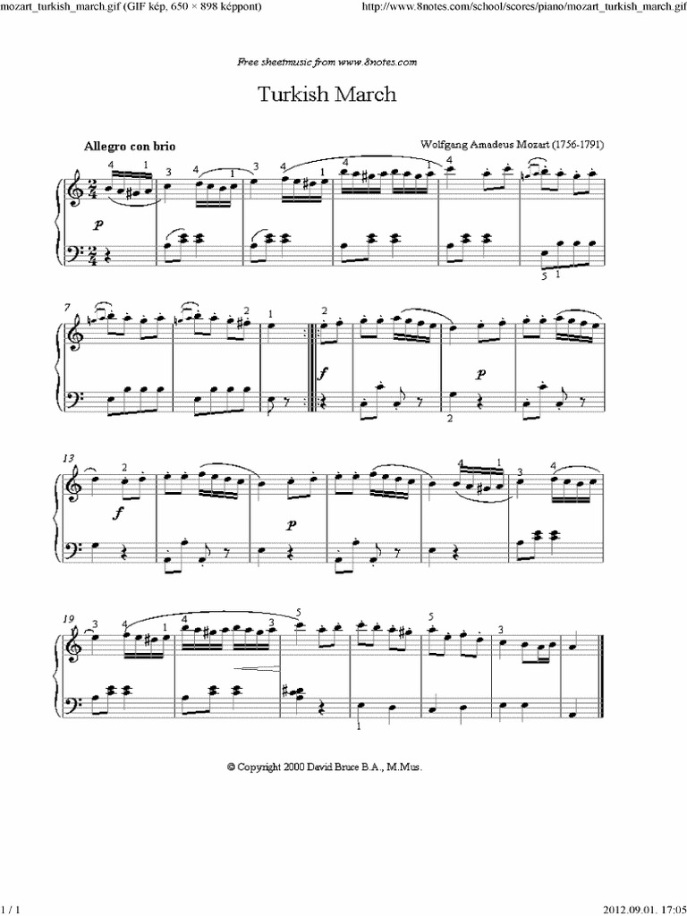 Mozart Turkish March PDF | PDF