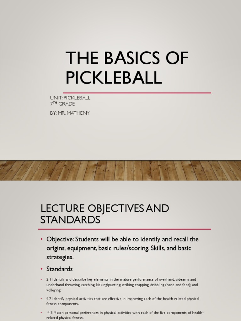 The Basics of Pickleball | Download Free PDF | Ball Games | Sports