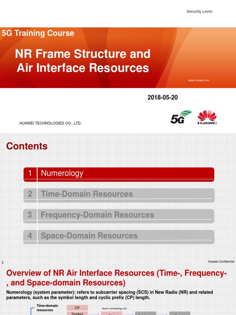 NR Frame Structure and Air Interface Resources | PDF | Orthogonal ...