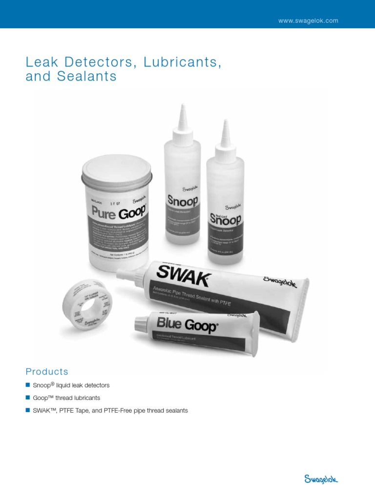 Leak Detectors, Lubricants, and Sealants: Products | Leak | Lubricant