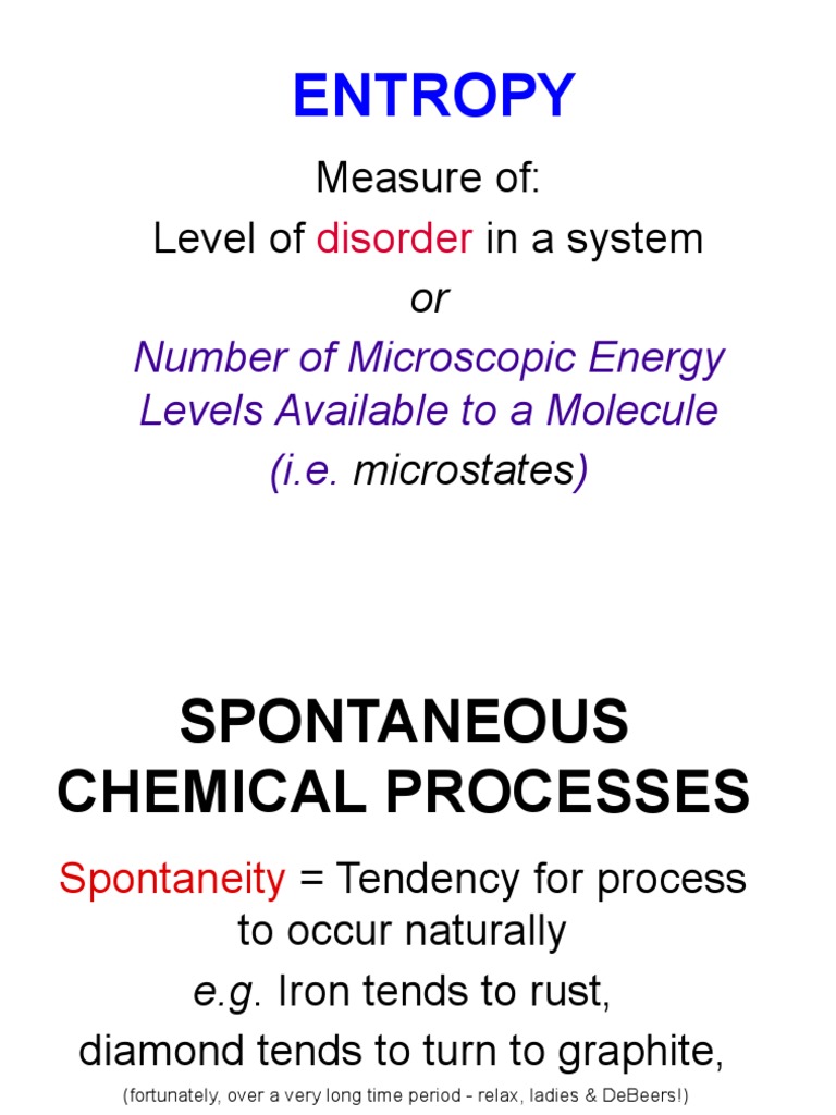 Entropy and Spontaneity in Chemistry | PDF | Entropy | Temperature