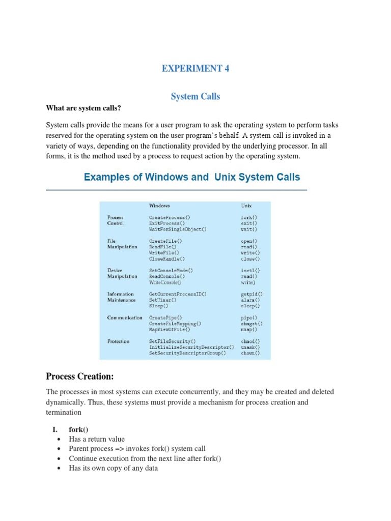 Lab 4 | PDF | Process (Computing) | Operating System