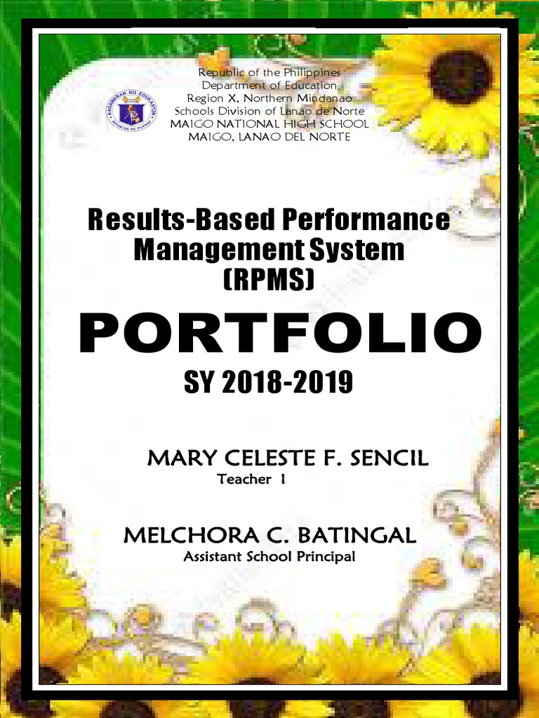 Results-Based Performance Management System (RPMS) Portfolio for ...