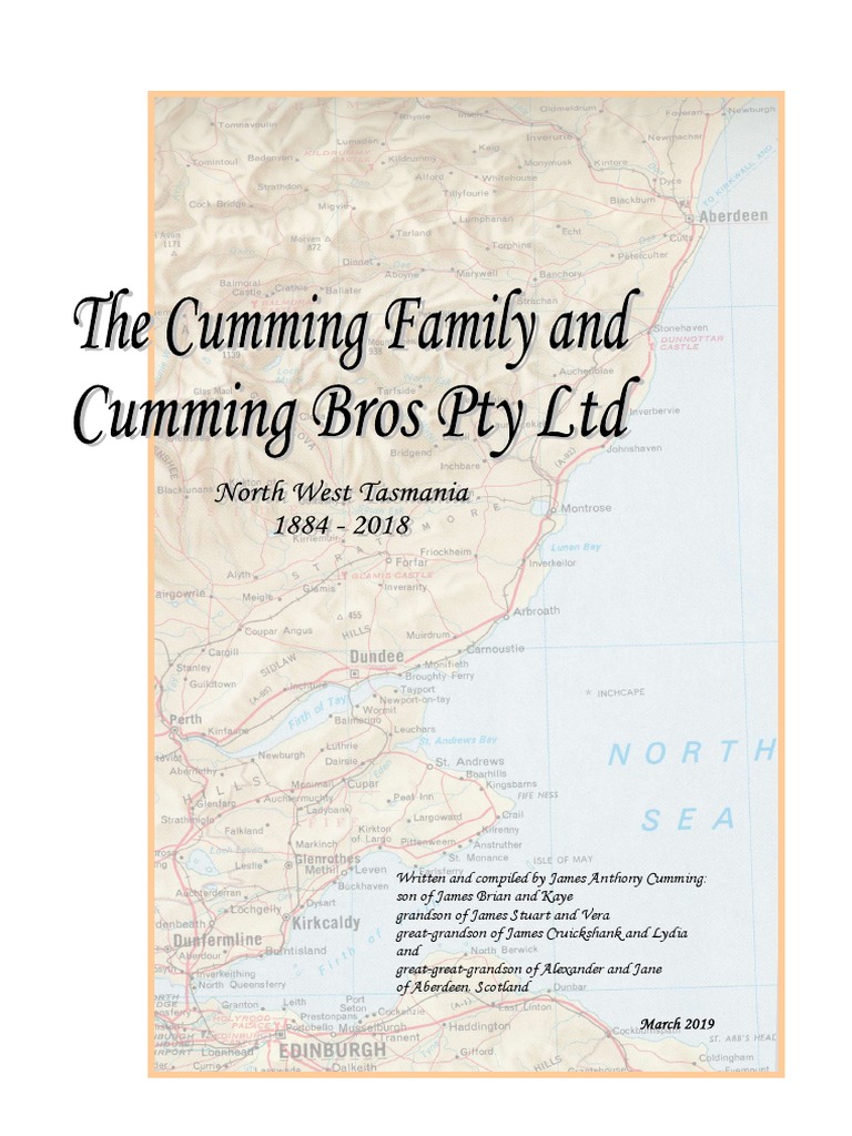 Cumming Bros Family History, Authored by James A Cumming | PDF ...