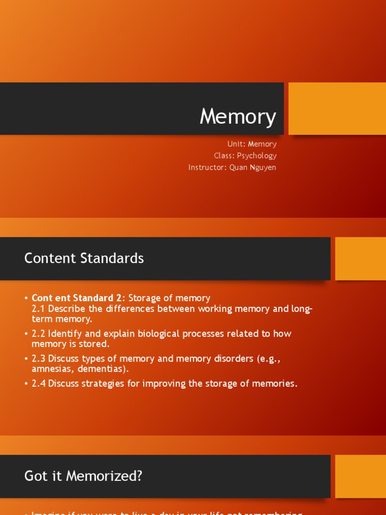 Powerpoint Lexture | PDF | Amnesia | Memory