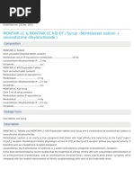 Xerin - Levocetirizine 5mg and Montelukast 10mg Tablets - SMPC | PDF