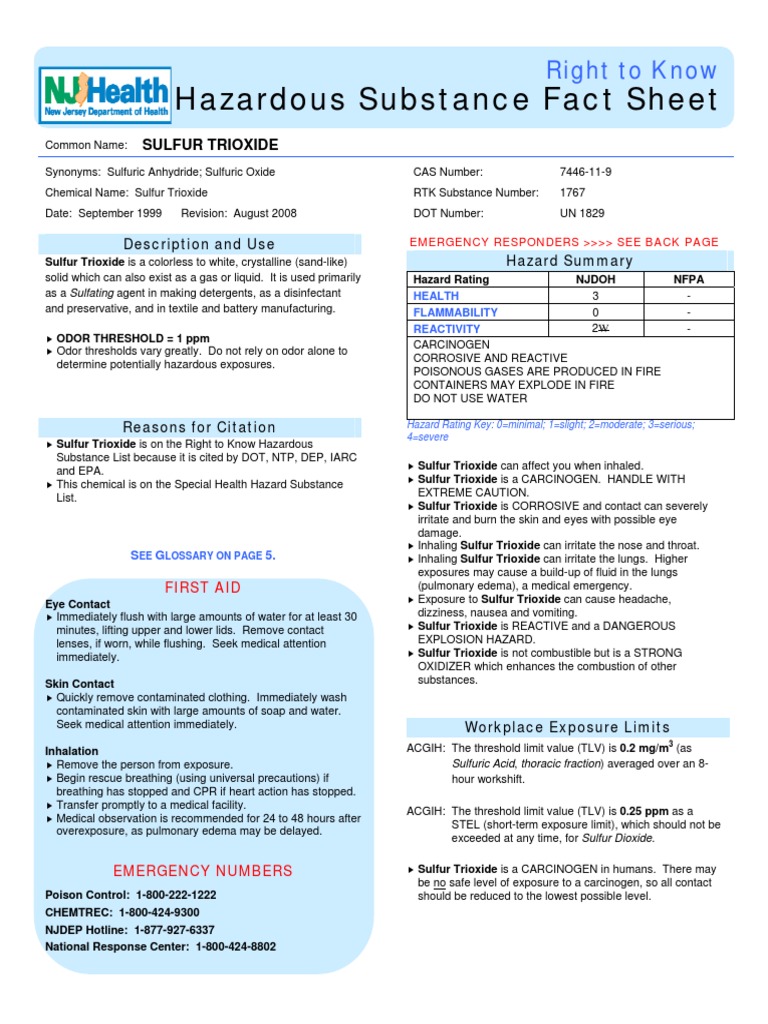 Hazard SO3 | PDF | Personal Protective Equipment | Occupational Safety ...