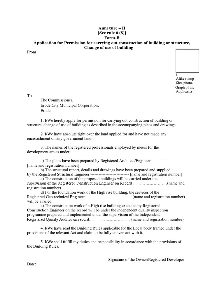 Annexure I For Building | PDF | Mail | Government