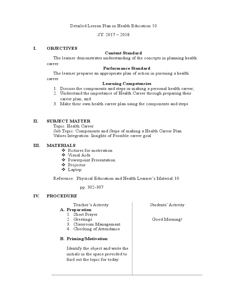 Health Career Grade 10 | Download Free PDF | Health Care | Profession