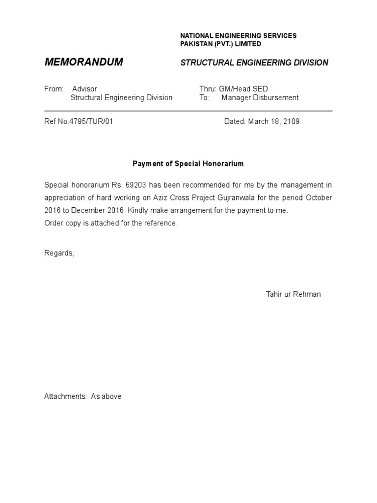 Memorandum: Structural Engineering Division | PDF | Politics Of ...